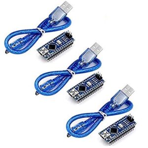 for nano v3.0 module atmega328p 5v 16mhz ch340g chip microcontroller development board usb cable for arduino (nano 3pcs+3pcs usb cable)