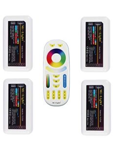 led strip lights mi-light fut039 rgb＋cct led strip lights 4 pcs and one fut092 remote controller(4*fut039+remote)