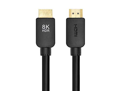 Monoprice Ultra 8K HDMI Cable - 6 Feet - Black | No Logo, High Speed, 8K@60Hz, 48Gbps, Dynamic HDR, eARC, Compatible with PS5 / Xbox Series X & Series S and More