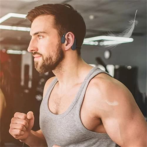 Handfree TWS Bone Conduction Earphones Bluetooth 5.1 Deep Bass Headphones Wireless Ear Hook Headset Waterproof Sports Business Earbuds 1pcs (Black)