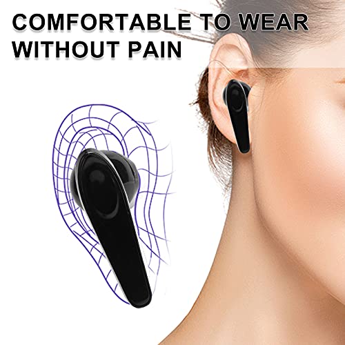 Wireless Bluetooth Headset, Stereo Sports Headphones, Touch Control Earphone, Rechargeable Earphones, with LED Display, Bluetooth V5.1, for Sports, Work, Games(Black)