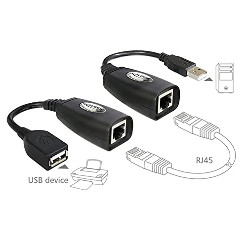 LIXINTIAN USB (Male) (Female) to RJ45 Adapter Set-USB to RJ45 LAN Extension Adapter Over Cat5/ Cat5e/ Cat6 Cable