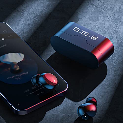 Wireless Earbuds Mini Bluetooth Earbuds with Charging Case IPX5 Waterproof Earbuds Fingerprint Control Deep Bass Earphones Built in Mic Light-Weight HD Stereo Ear Buds for Sports