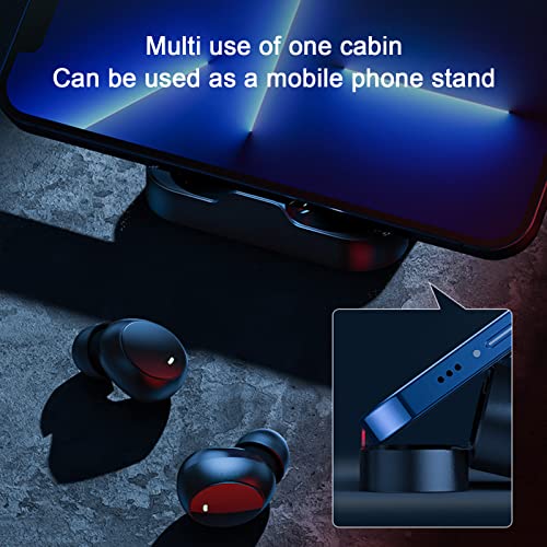 Wireless Earbuds Mini Bluetooth Earbuds with Charging Case IPX5 Waterproof Earbuds Fingerprint Control Deep Bass Earphones Built in Mic Light-Weight HD Stereo Ear Buds for Sports