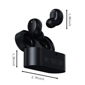 Wireless Earbuds Mini Bluetooth Earbuds with Charging Case IPX5 Waterproof Earbuds Fingerprint Control Deep Bass Earphones Built in Mic Light-Weight HD Stereo Ear Buds for Sports