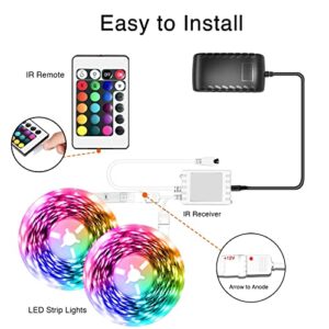 dalattin Led Lights 100ft WiFi Led Light Strip for Bedroom Work with Alexa Google Assistant Smart APP Control RGB Color Changing Music Sync (2 Rolls of 50ft)…