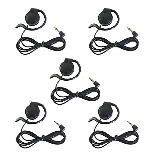 EXMAX SEP-01 Sports Stereo Headphones 3.5mm Headset Single Side Ear Hook Bass Earphone for Wireless Tour Guide System Receiver PM3 Player Laptop Computer Tablets - 10 Pack