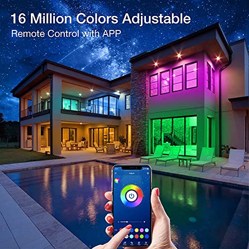 phopollo Led Strip Light, 65.6ft led Light Strips with Remote & App,Music Sync Mode with Mic, Smart Flexible12v Led Lights for Bedroom Ceiling, Party,Stairs（(2 Rolls of 32.8ft）