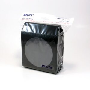 100 Pack Maxtek Premium Thick Black Color Paper CD DVD Sleeves Envelope with Window Cut Out and Flap, 100g Heavy Weight.