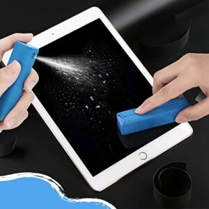 Hoopliee Screen Cleaner,3 in 1 Fingerprint-Proof Screen Cleaner Spray Wipe Remove Smudges Monitor Phone Cleaner for All Electronics, TV Computer Laptop MacBook ipad Screens(10ml+15ml, Gray+Purple)