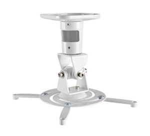 amer projector mount – ceiling bracket lcd dlp tilt 360° swivel 30lbs (white)