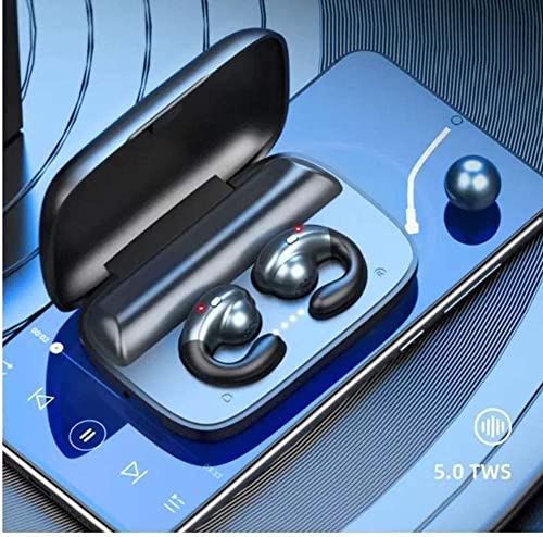 MUVLUX Conduction Headphone True Wireless Earbuds Bluetooth 5.0 Headphones with Wireless 2000mAh Charging Case Waterproof Hi-Fi Stereo Earphones in-Ear Built-in Mic Headset for Sport (Color : B)