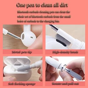 Bluetooth Earbuds Cleaning Pen, Multifunction Earphones Cleaner Suitable for Headset,Keyboard, Phone and Camera Lens (Pink) (HGR003)