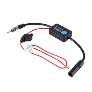 antenna amplifier, signal booster universal 12v car fm am radio antenna signal reception amplifier booster high gain low noise hd 25db