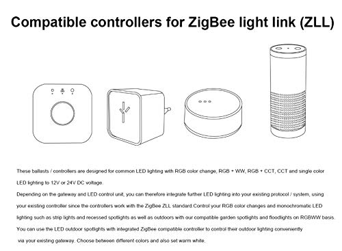 LED Strips Controller RGB CCT/ RGBW Zigbee Controller ww/cw and Dimmer Controller Smart Strip Light Controller Work with Amazon Echo Plus for DC12-24V LED Strip Lights (Dimmer Controller)