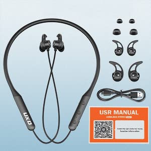 UXD Bluetooth Headphones, IPX6 Sweatproof in Ear Headphones with Magnetic Earbuds and Microphone, 24 Hours Playtime Wireless Headphones for Gym Running Outdoor Sports Workout