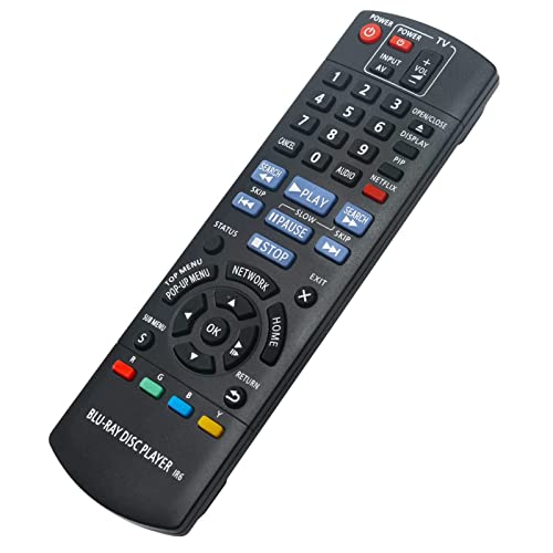 New Panasonic- Replaced Blu-ray Disc DVD Player Remote Ir6 (N2qayb000574 N2qayb000575 N2qayb000883) Fit for Panansonic Dmp-bd75 Dmp-bd755 and All Panasonic Brand Blu-ray DVD Player