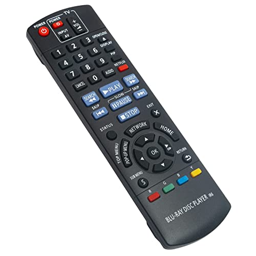 New Panasonic- Replaced Blu-ray Disc DVD Player Remote Ir6 (N2qayb000574 N2qayb000575 N2qayb000883) Fit for Panansonic Dmp-bd75 Dmp-bd755 and All Panasonic Brand Blu-ray DVD Player