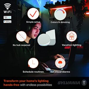 SYLVANIA Wifi LED Smart Strip Light Expansion Kit, 6.5ft, Indoor, Full Color & Adjustable White, Compatible with Alexa and Google Home Only - 1 Pack (75705)