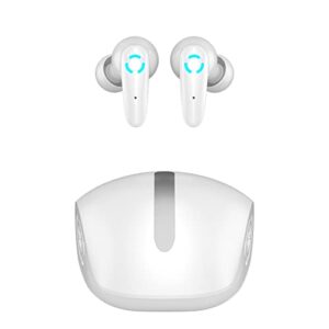 SHILONG 2022 New Hi-Fi TWS-Headphones - Touch-Control Bluetooth 5.2 Insensible Wearing Wireless Earphones Polished Novelty Appearance Earbuds Headset for Sports Running (White)