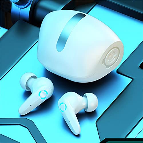 SHILONG 2022 New Hi-Fi TWS-Headphones - Touch-Control Bluetooth 5.2 Insensible Wearing Wireless Earphones Polished Novelty Appearance Earbuds Headset for Sports Running (White)