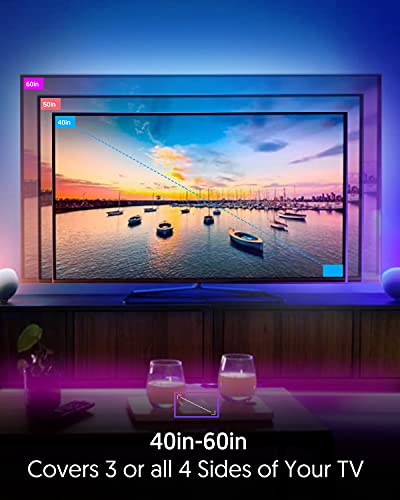 Avatar Controls TV LED Backlights, 9.8FT Smart LED Lights for Behind TV with Music Sync 16 Million Colors Changing RGB Strip Lights Works with Alexa Google Home for 40-60 inch TVs, WiFi APP Control