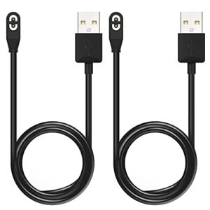 [2 pack] replacement charging cable for aftershokz aeropex as800/opencomm asc100sg/openrun pro mini, auarte 3.3ft magnetic usb charger cable fast charging cord for aeropex bone conduction headphones