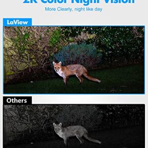 LaView Security Camera Outdoor Wired Starlight Color Night Vision, 2K Cameras for Home Security AI Human Detection & Auto Tracking, IP65 Outdoor Camera 2-Way Audio, US Cloud, Compatible with Alexa