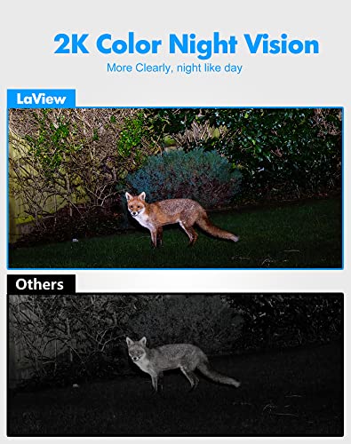 LaView Security Camera Outdoor Wired Starlight Color Night Vision, 2K Cameras for Home Security AI Human Detection & Auto Tracking, IP65 Outdoor Camera 2-Way Audio, US Cloud, Compatible with Alexa