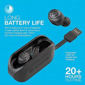 JLab Go Air True Wireless Bluetooth Earbuds with Charging case + Cloud Foam Mnemonic Earbud Tips