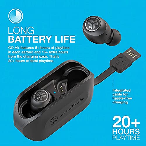 JLab Go Air True Wireless Bluetooth Earbuds with Charging case + Cloud Foam Mnemonic Earbud Tips