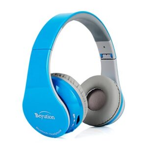 new blue color over-ear- hifi stereo- bluetooth headphones headset-with retail package!