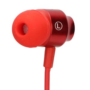 Dilwe Neckband Headphones, Bluetooth Headset Neck Mounted Wireless Headset Neckband Sports Headset Noise Reduction Earplugs with Microphone(red)