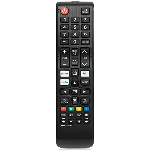 Newest Universal Replacement Remote Control BN59-01315A for All Samsung TV Remote Fit for All LED LCD HDTV 3D Smart TVs Models（with 3 Shortcuts Key）