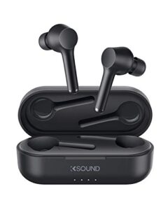 aipower k01 true wireless earbuds bluetooth 5.0 with 30h playtime, ipx5 waterproof, volume control, hands-free wireless headphones single/twin mode