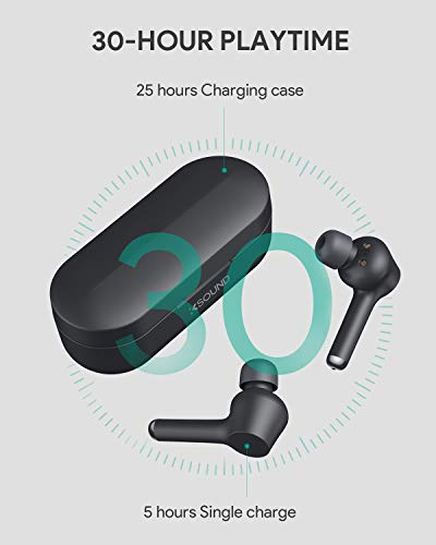 Aipower K01 True Wireless Earbuds Bluetooth 5.0 with 30H Playtime, IPX5 Waterproof, Volume Control, Hands-Free Wireless Headphones Single/Twin Mode