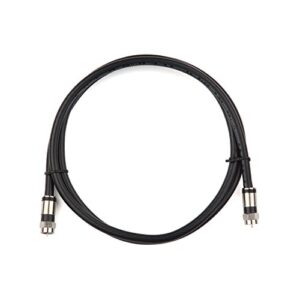 GTOTd Coaxial Cable (4 Feet) with RG6 Coax Cable Connector (and F-Type Cable Extension Adapter) Black Coax Satellite TV 75 Ohm Cable