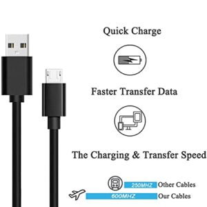 5V 2A Micro USB Wall Charger for Android Tablet Phone Compatible with 5V 2000mA 1500mA 1000mA 500mA & 100mA~2000mA Power Supply Equipment (5FT)