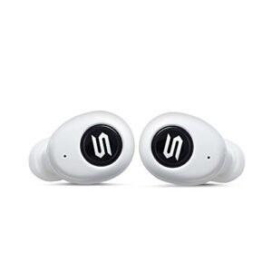 soul electronics st-xs superior high performance true wireless earphones, bluetooth earbuds w/charging box, with microphone for android, samsung & iphone (white)