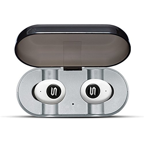 Soul Electronics ST-XS Superior High Performance True Wireless Earphones, Bluetooth Earbuds w/Charging Box, with Microphone for Android, Samsung & iPhone (White)