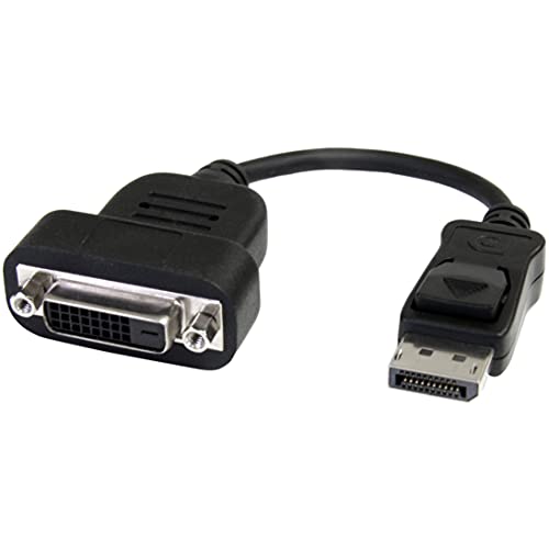 StarTech.com DisplayPort to DVI Adapter - Active DisplayPort to DVI-D Adapter/Video Converter 1080p - DP 1.2 to DVI Monitor Cable Adapter Dongle - DP to DVI Adapter - Latching DP Connector (DP2DVIS)