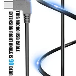 PANPEO Micro USB Extension, 4pack 90 Degree Micro-B Male to Female Extension Cable, Micro USB Left Extension Cable for Computers,Cell Phones,Drones, dashcams, Toy Cars, etc