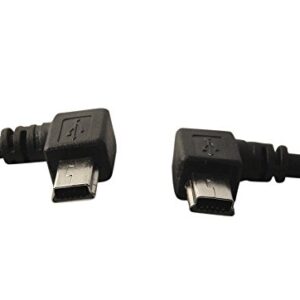 YCS basics 6 Inch USB 2.0 Mini B Female to Left and Right Angle Mini B Male Extension Cables