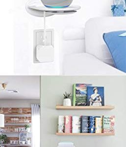 Universal Wall Mount Holder,Small Wall Shelf,Wall Mount Shelves for Echo Dot 5th / 4th Gen & 3rd Gen and Google Home & Nest WiFi,with Cord Management,Small Space Solutions for Anything Up to 10lbs