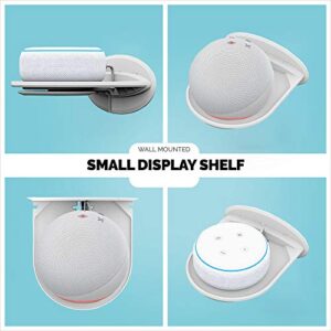 Universal Wall Mount Holder,Small Wall Shelf,Wall Mount Shelves for Echo Dot 5th / 4th Gen & 3rd Gen and Google Home & Nest WiFi,with Cord Management,Small Space Solutions for Anything Up to 10lbs