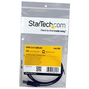 StarTech.com USB C to USB B Printer Cable - 3 ft / 1m - USB C Printer Cable - USB C to USB B Cable - USB Type C to Type B (USB2CB1M)