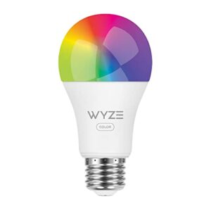 wyze bulb color, 1100 lumen wifi rgb and tunable white a19 smart bulb, works with alexa and google assistant, one-pack – a certified for humans device