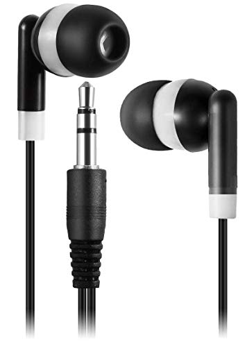 Bulk Wholesale Lot of 25 Black/White Earbuds Headphones