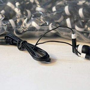 Bulk Wholesale Lot of 25 Black/White Earbuds Headphones