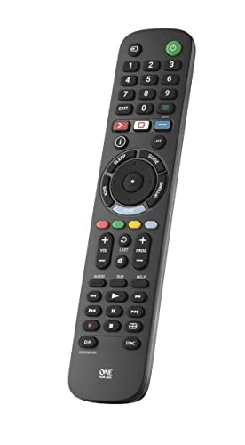 One For All TV Replacement Remote Compatible with Sony TVs Only (LCD, LED, OLED, Plasma) - Ideal Replacement Remote Control with Same Functions as The Original Remote, Black, Model URC4812